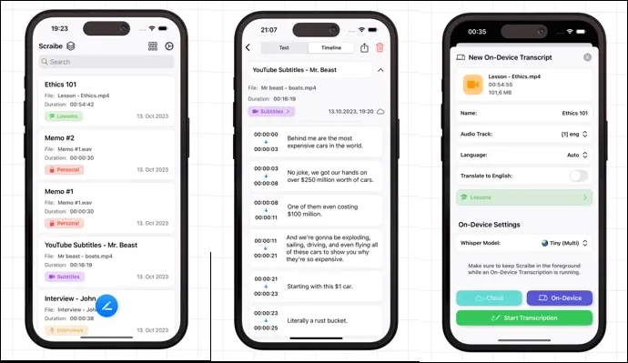 Transcribe Voice Memo to Text on Computer/Phone/Web